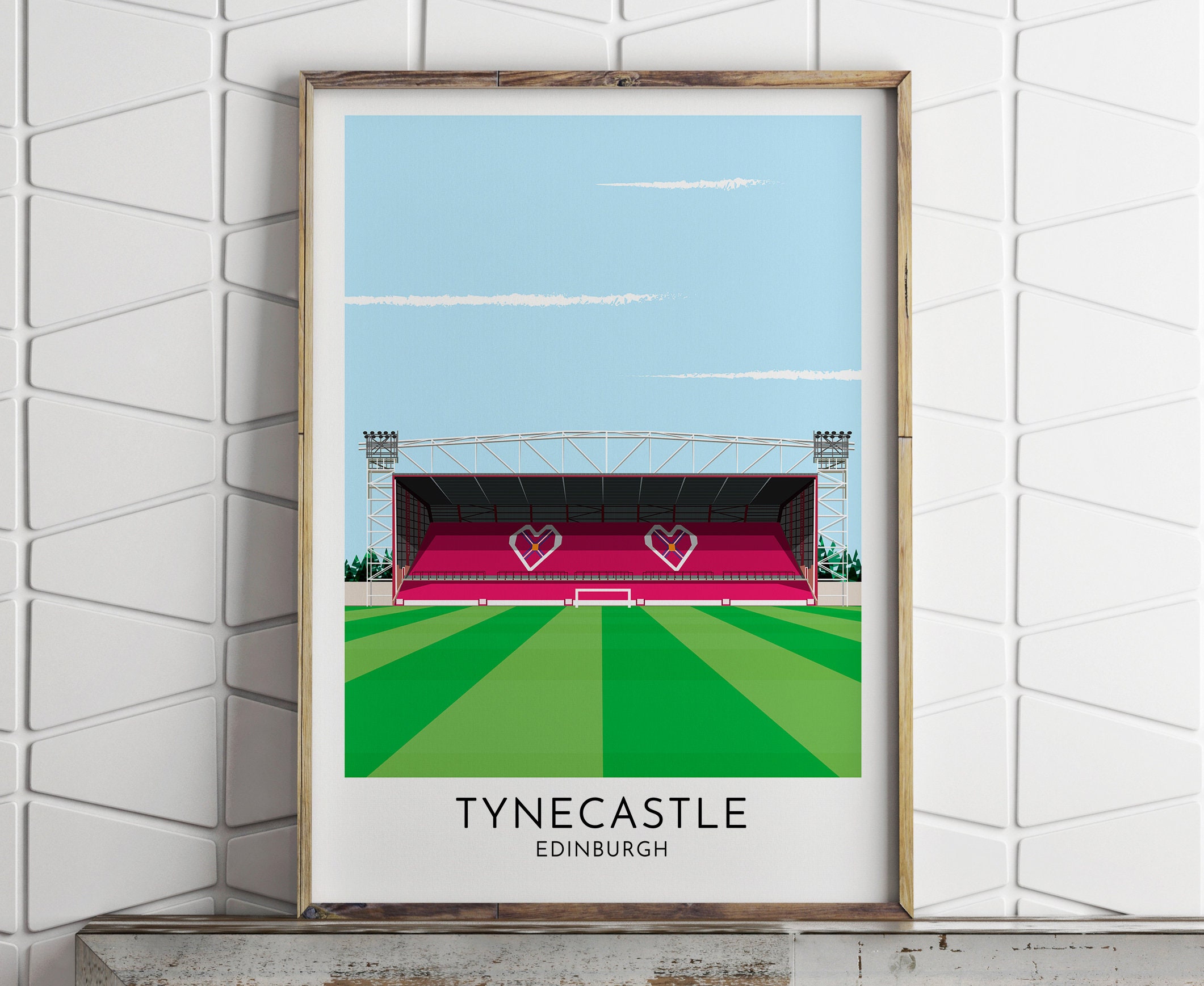 Hearts Fc Midlothian Tynecastle Park Stadium Football - Etsy UK