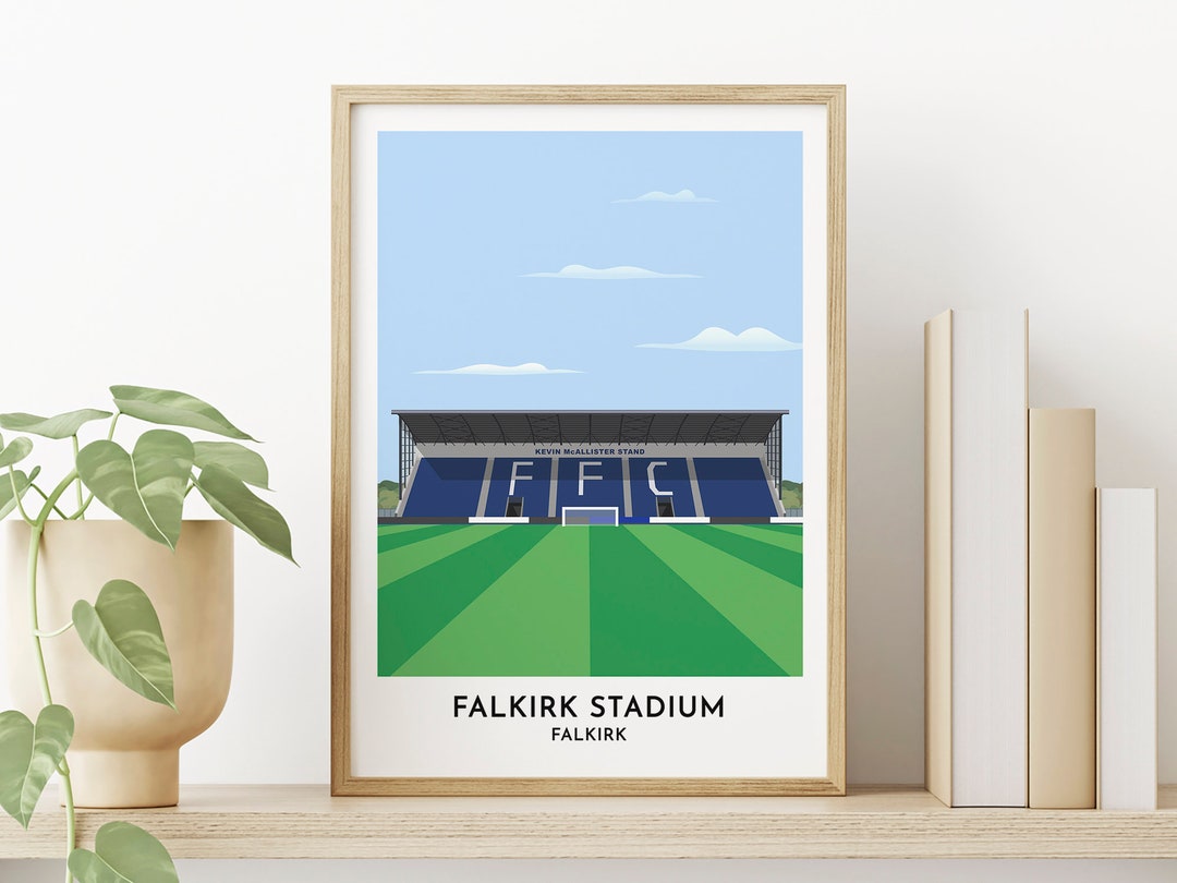 Falkirk Fc Art Print - Falkirk Stadium Gift - Football Poster ...