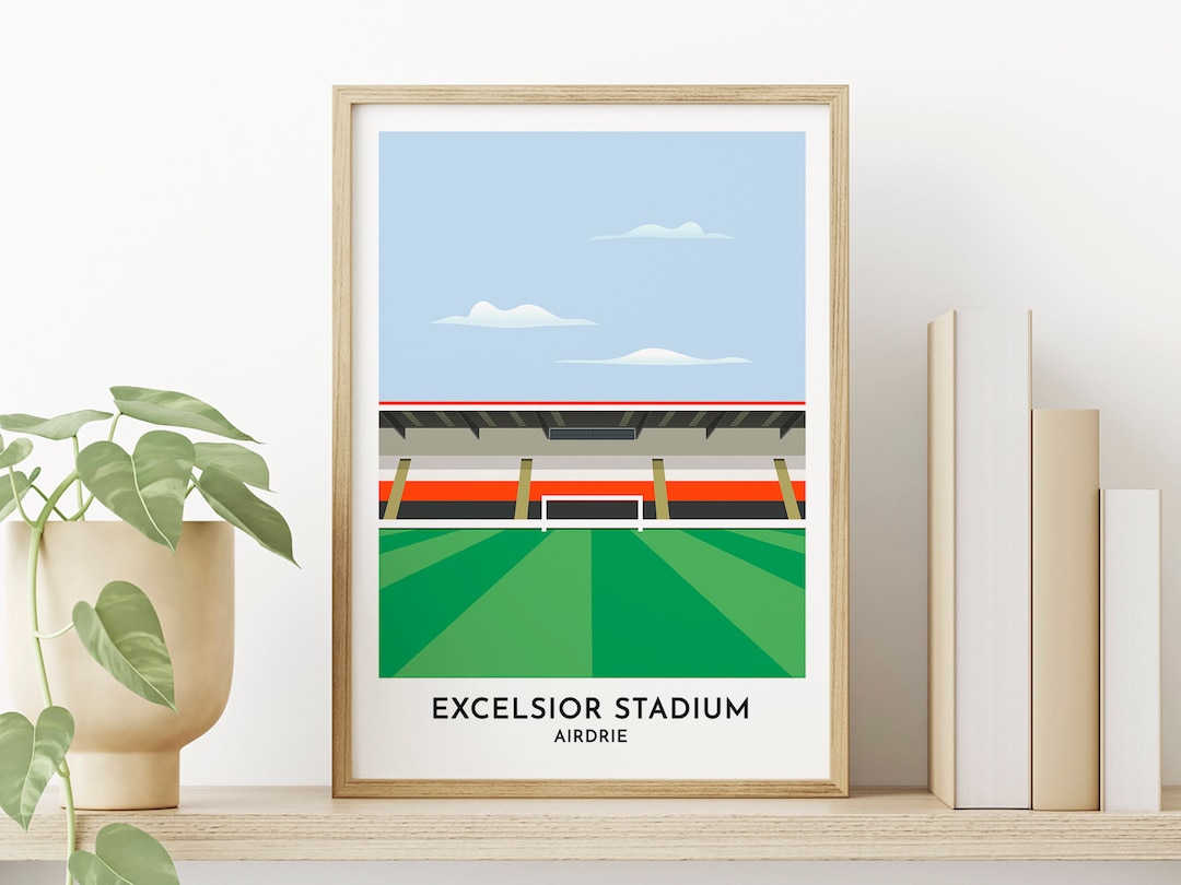 Airdrie FC Print, Excelsior Stadium / New Broomfield Stadium ...