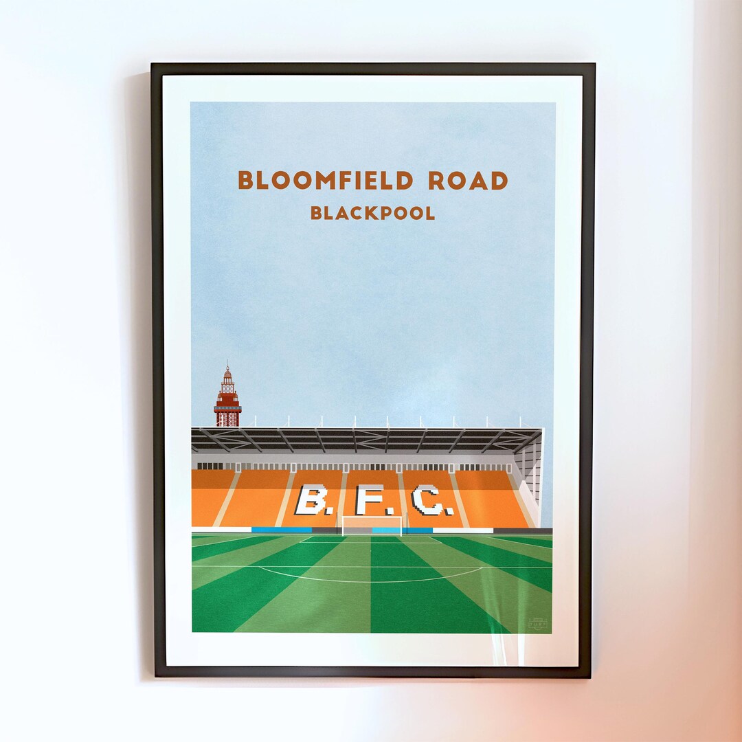 Blackpool FC Bloomfield Road Football Print - Contemporary Stadium ...