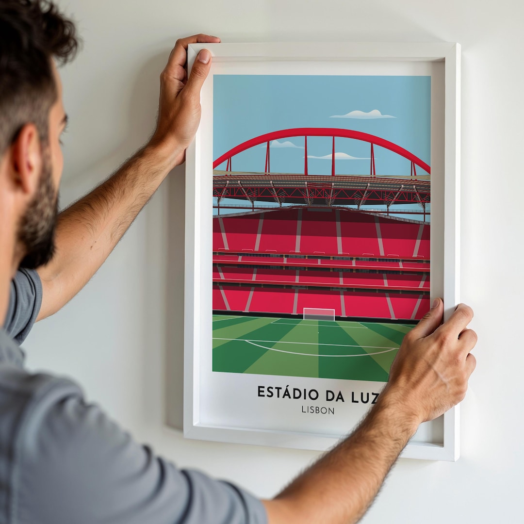 Benfica Stadium Digital Art Print, Estadio Da Luz Contemporary Poster ...