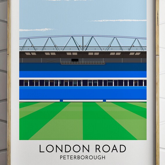 Contemporary Print Soccer Stadium Poster Fútbol Peterborough United ...