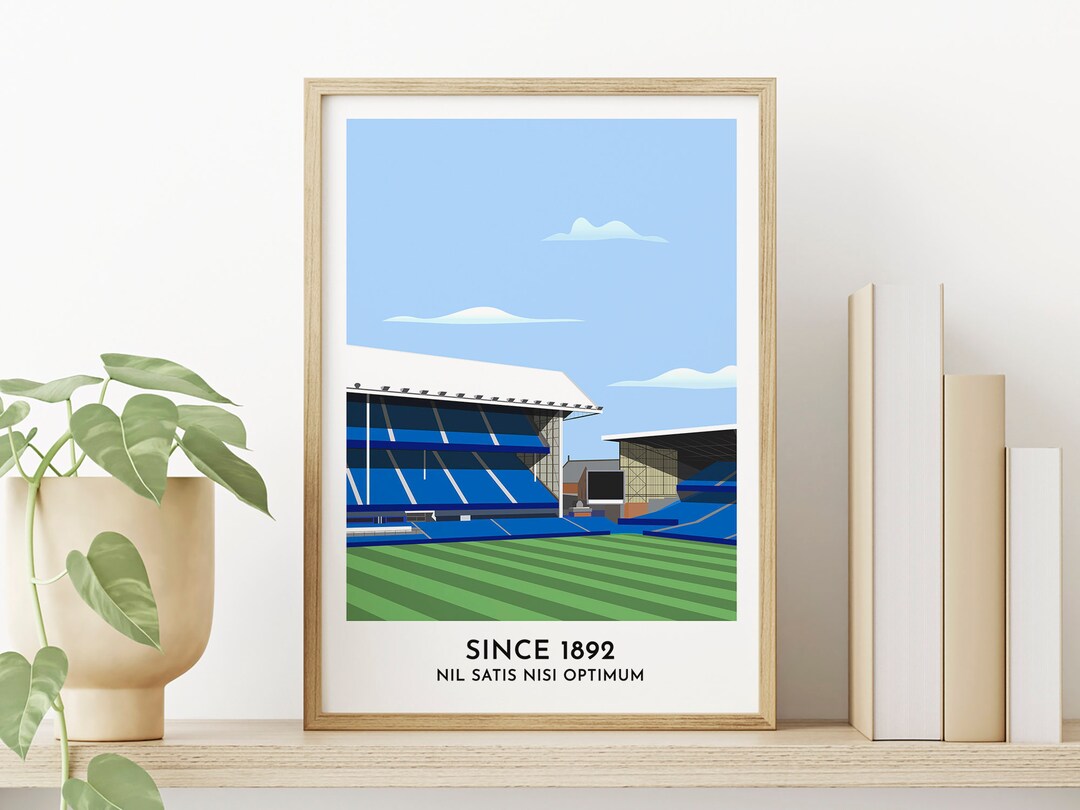 Everton Football Print, Goodison Art Poster Gift, Framed or Unframed ...