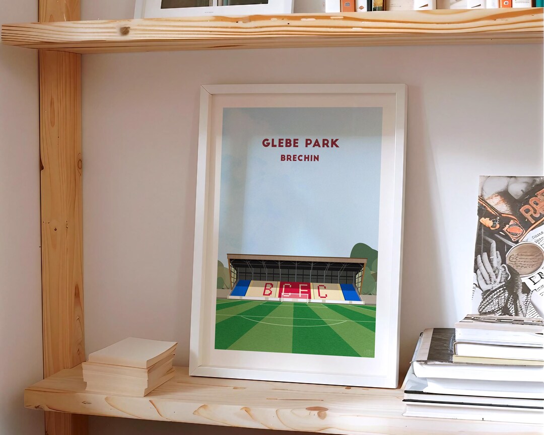 Brechin City Glebe Park Football Stadium Print - Retro Wall Art ...