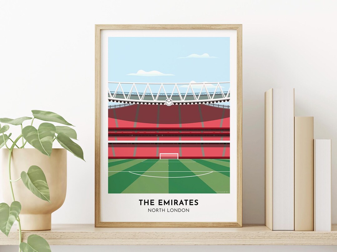 Arsenal Contemporary Football Print, Emirates Stadium Unique ...