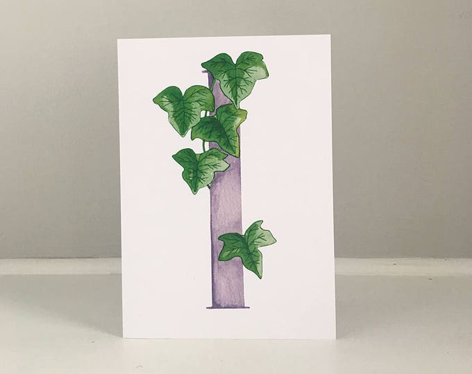 Letter Print Plant Illustrated Card, I - Alphabet Letters - Botanical ...