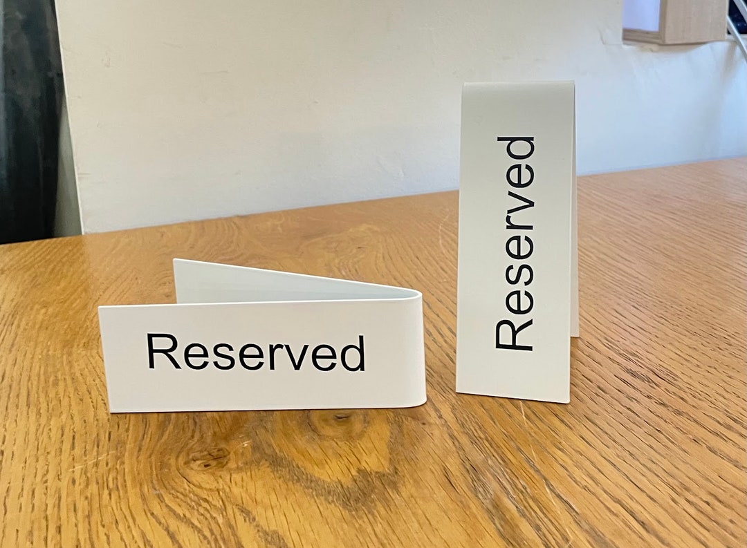 Reserved Sign for Restaurants Cafes Custom Table Sign Wedding Reserved ...