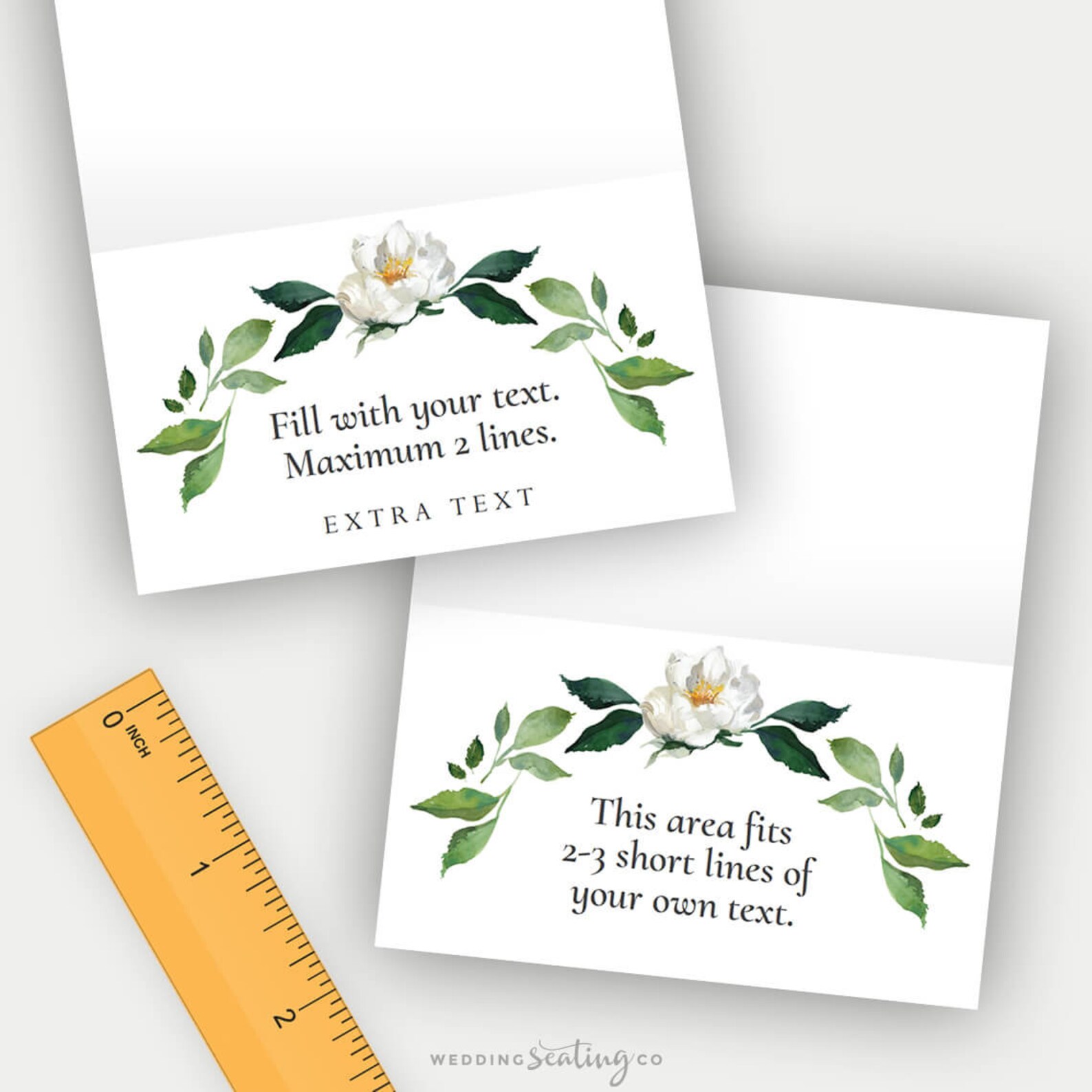wedding-place-cards-folded-avery-5302-garden-outdoor-leaves-etsy