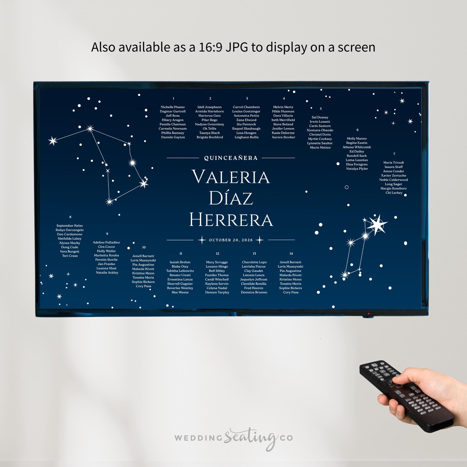 Constellation Wedding Seating Chart, Star Map Night Sky Seating Plan ...