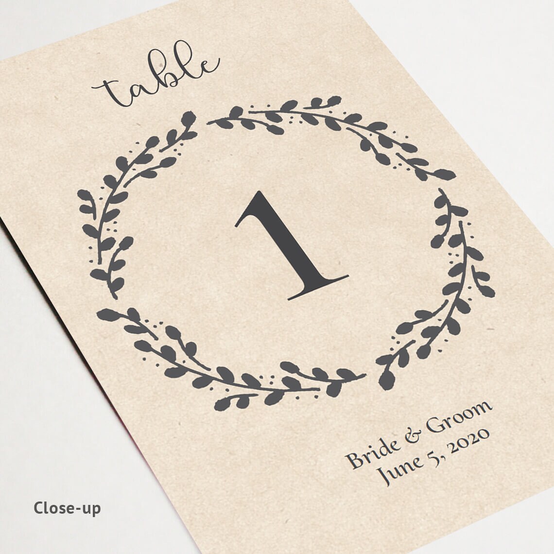 Rustic Wedding Table Numbers Editable Template Printable Kraft - Etsy