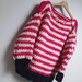 Super Chunky Stripe Oversize Jumper, Pdf Knitting Pattern, Size S/M, M ...