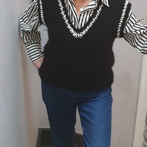 Chunky Deep V-neck Knitted Tank, PDF Knitting Pattern, Sizes XS - XL ...