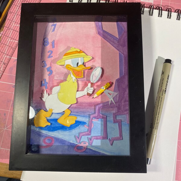 Donald Duck Shadow Drawing - Etsy