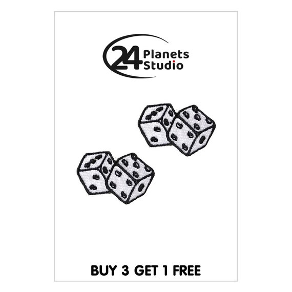 2 of Mini Dice Iron on Patches by 24planetsstudio | Etsy