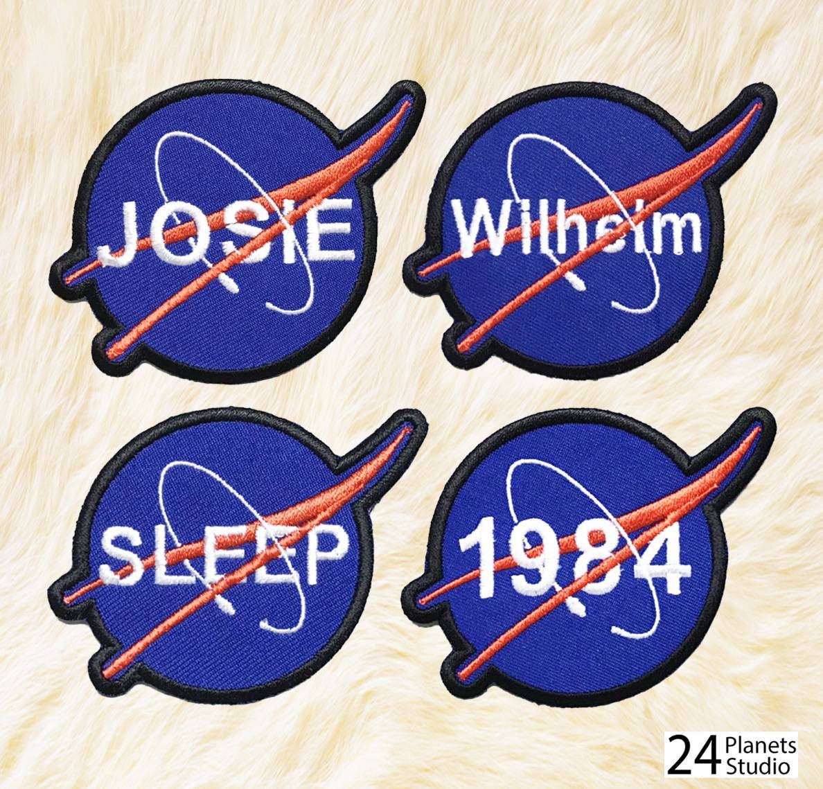 NASA Logo "your Name" Iron on Patch by 24planetsstudio Personalized ...