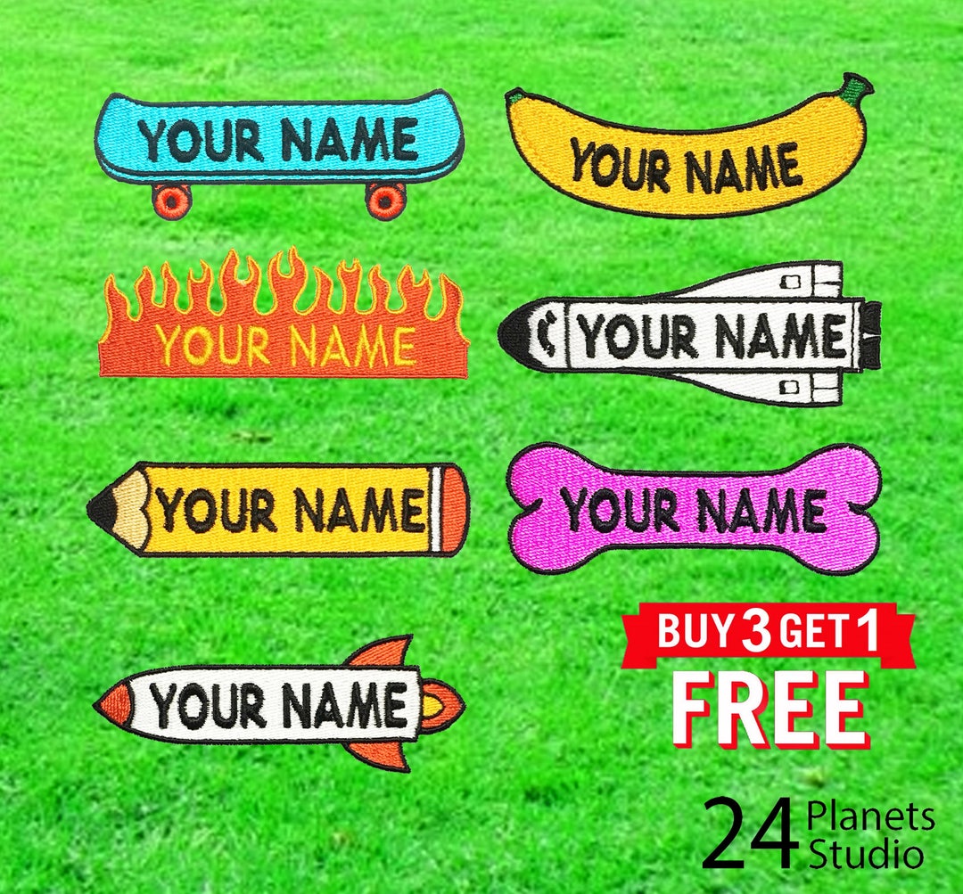Custom Personalized - Custom Text Iron on Patches by 24planetsstudio ...