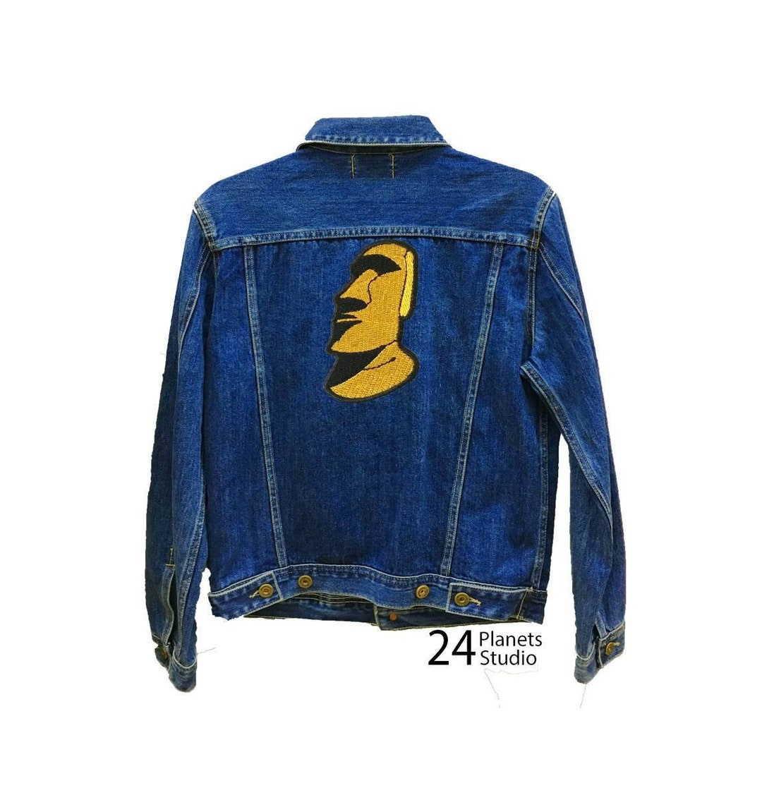 Large Golden Moai Large Iron on Patch by 24planetsstudio Jacket Patch ...