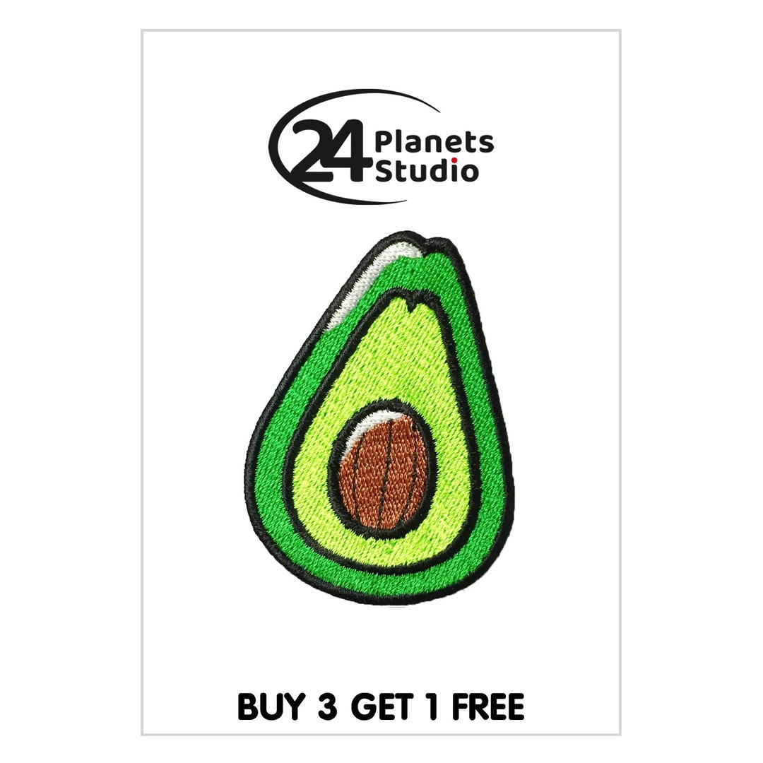 Avocado Iron on Patch by 24planetsstudio Cute Patches Funny - Etsy