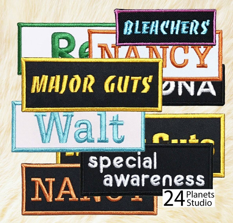 Custom Personalized Rectangle Iron on Patch by 24planetsstudio - Etsy