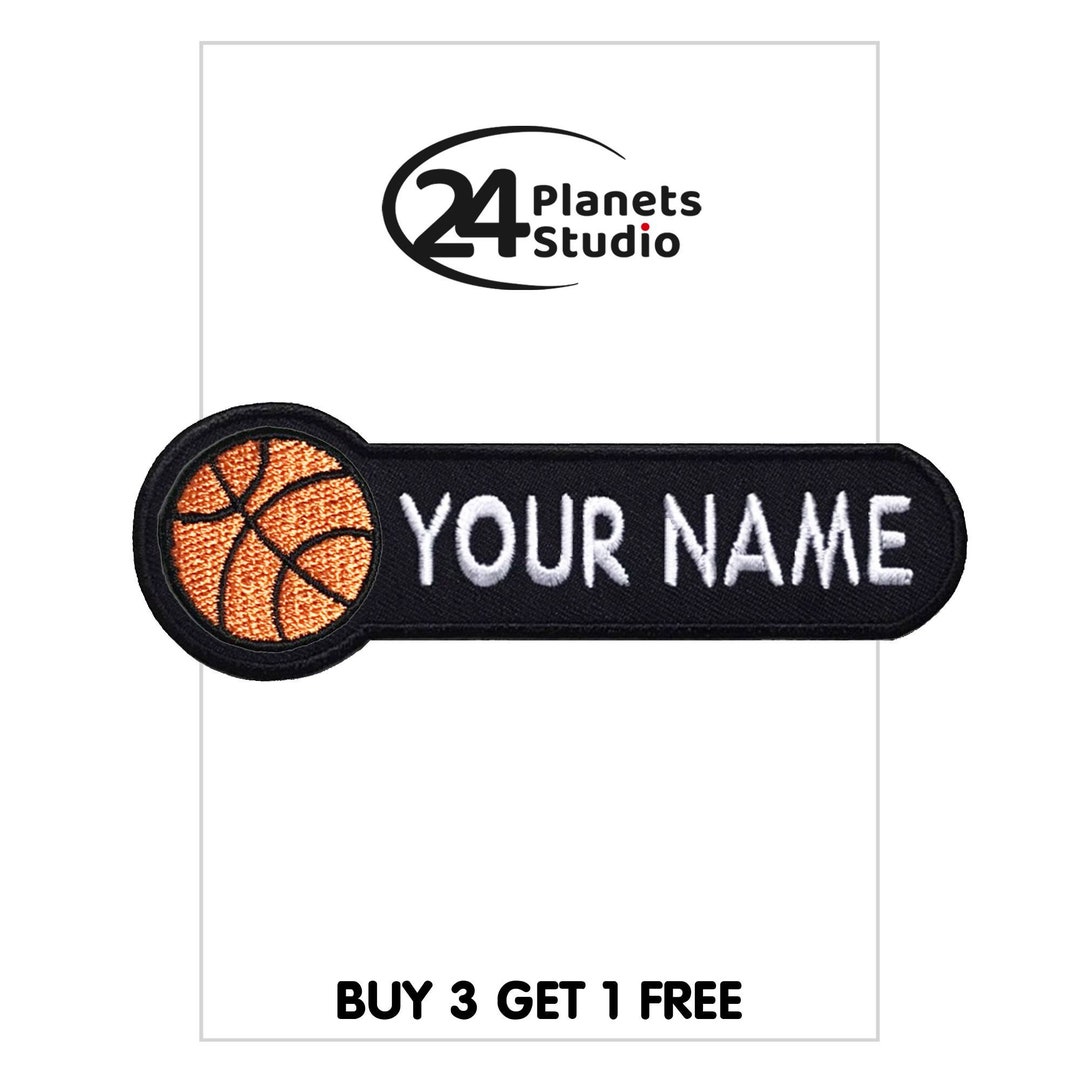Basketball Ball "your Name" Iron on Patch by 24planetsstudio ...