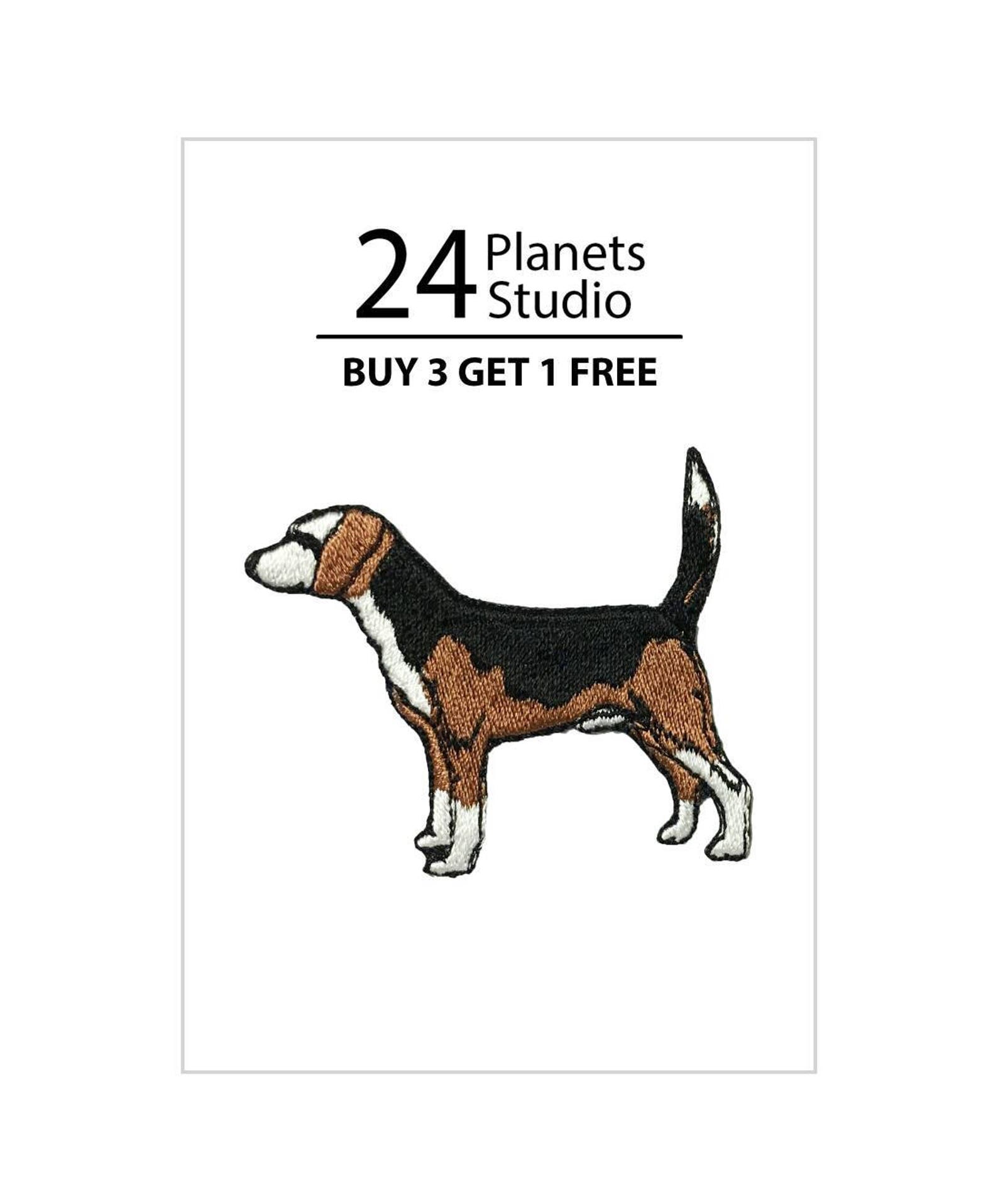 Beagle Iron on Patch by 24planetsstudio Cute Applique Cute - Etsy