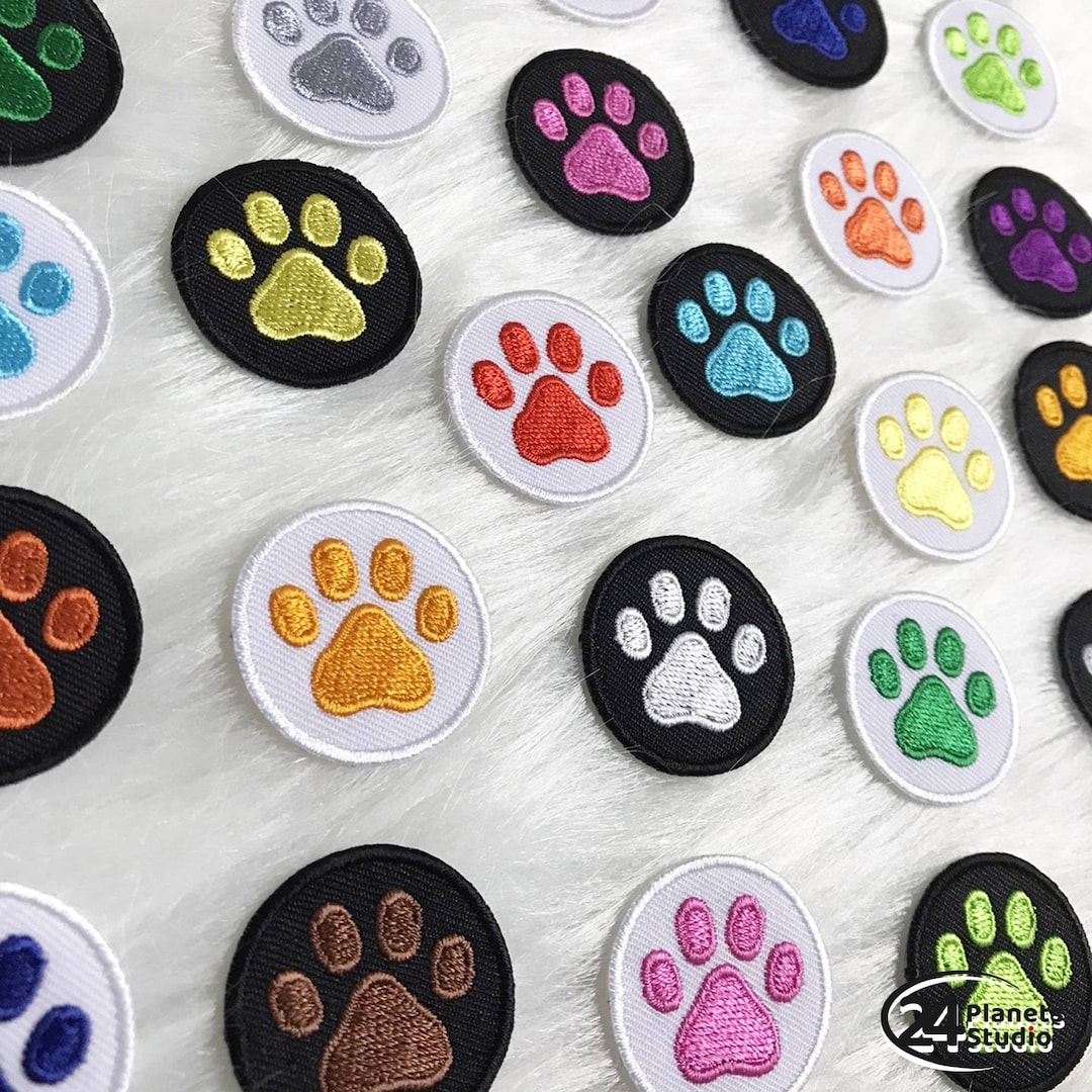 Iron on Patch - Dog Paw Coin by 24planetsstudio - Etsy