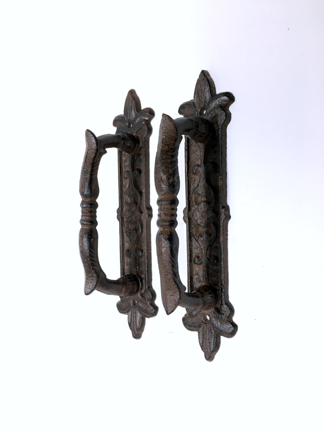 2 Farmhouse Barn Door Handles Drawer Pulls Knobs Vintage Rustic Home ...