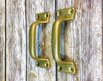 Cast Iron Barn Door Rustic Handles Farmhouse Decor Rustic Home Decor ...