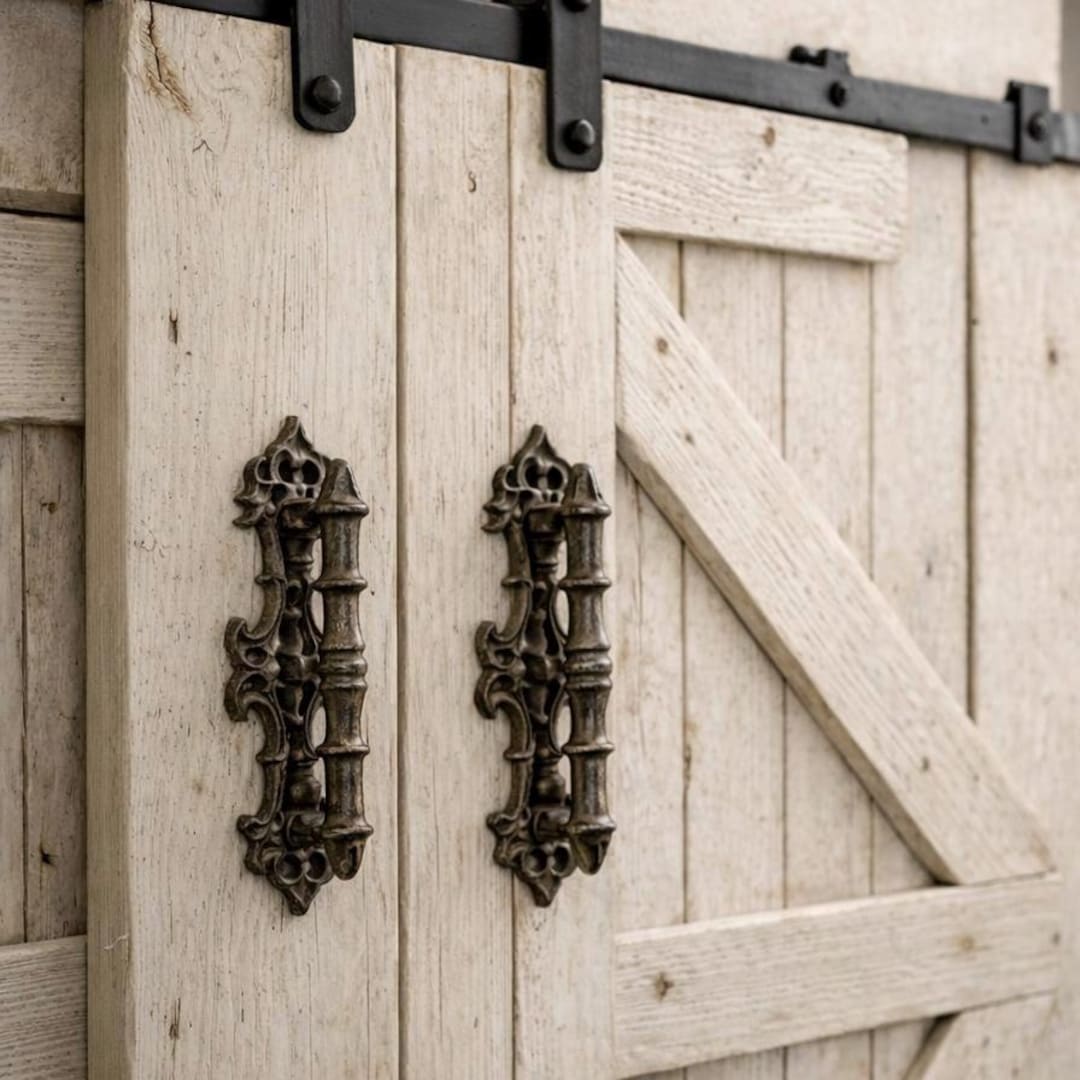 2 Gothic Barn Door Handles Farmhouse Barn Door Victorian Drawer Pulls ...