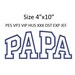 Large Papa Outline Embroidery Design Dad Father Sweatshirt Hoodie Shirt ...