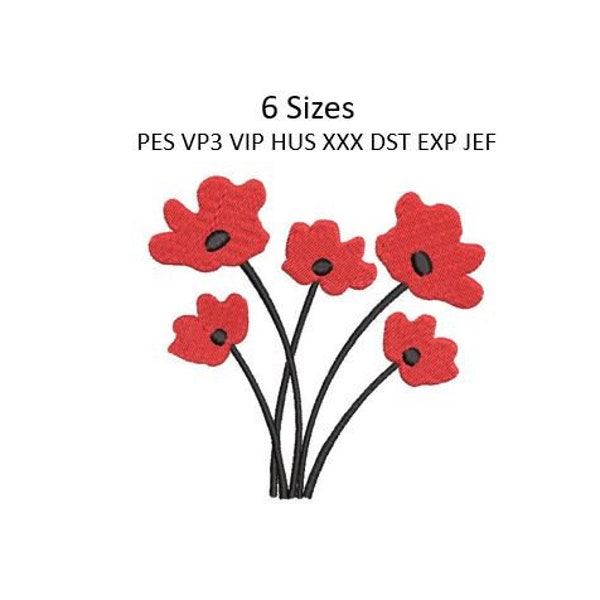 Poppy Embroidery - Etsy