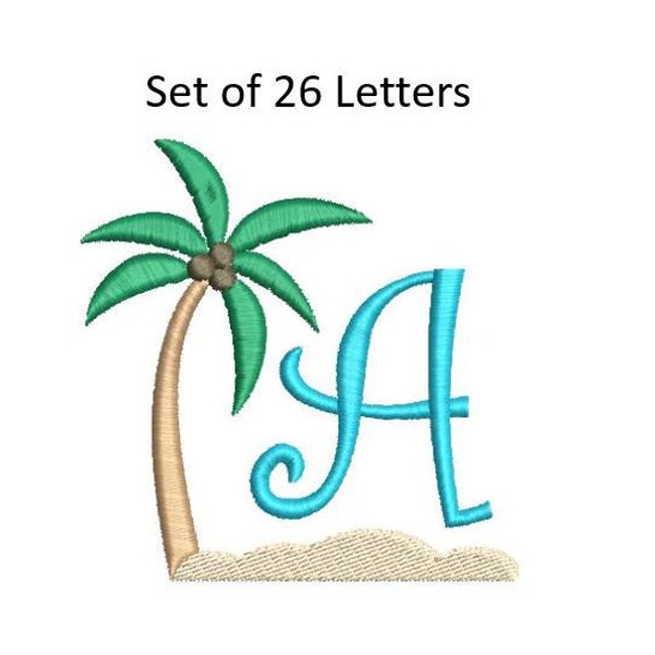 Alphabet Palm Tree Font - Etsy