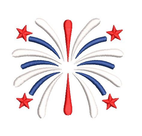 Craft Supplies & Tools Red white and Boom Embroidery Design Star ...