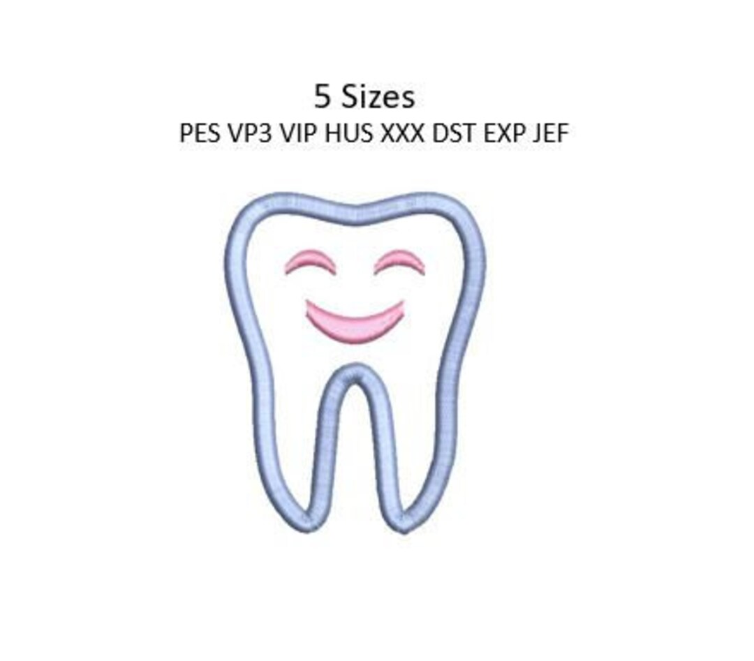 Dentist Dental Tooth Smile Embroidery Design Happy Towel Machine ...