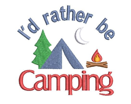 Camping Embroidery Design Towel Machine Embroidery Pattern 4 | Etsy