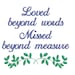 Memory Loved Beyond Words Memorial Machine Embroidery Pillow Embroidery ...