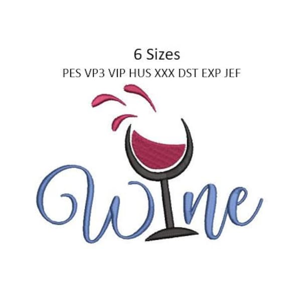 Wine Embroidery - Etsy