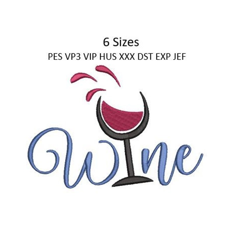 Wine Embroidery - Etsy