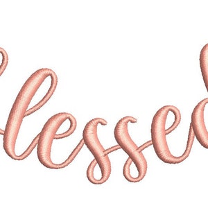 Blessed Embroidery Design Script Religious Christian Collar Cuff ...