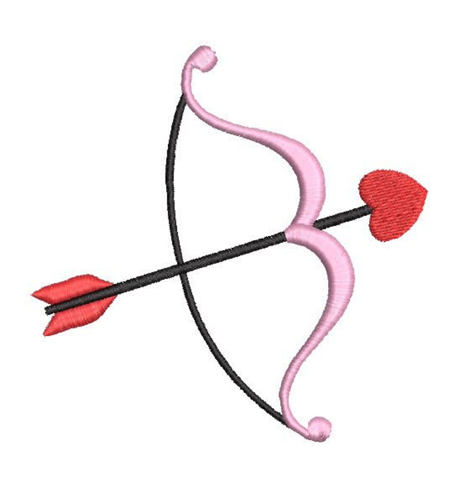 Valentine Cupid Bow and Arrow Machine Embroidery Design Heart - Etsy