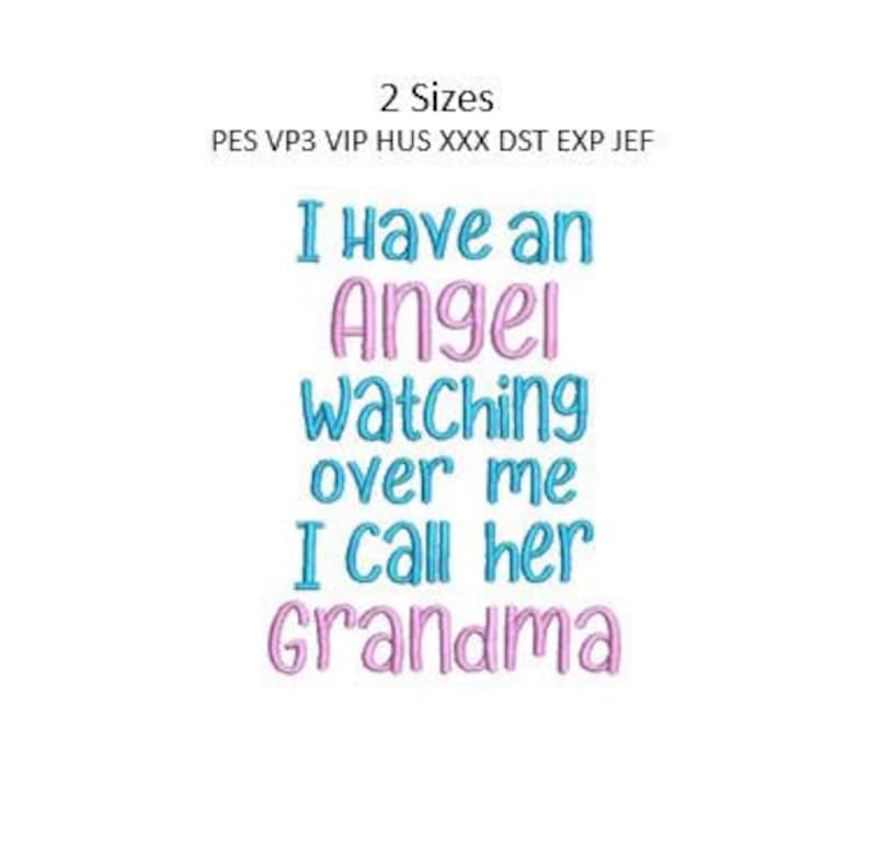 Angel Embroidery Design Grandma Watching Over Me Machine | Etsy