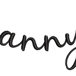 Nanny Embroidery Design Heart Script Mom Mother Collar Cuff Machine ...