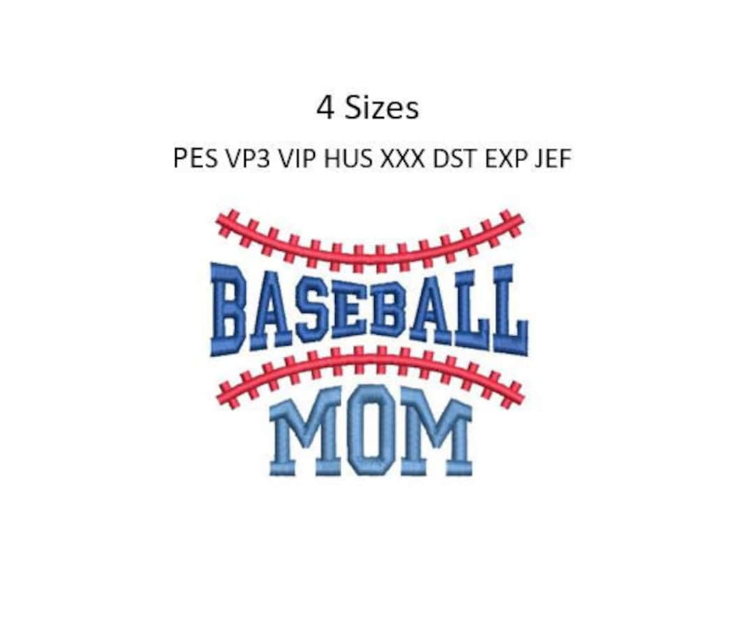 Baseball Mom Embroidery Design Mother Shirt Towel Machine Pattern 4x4 ...