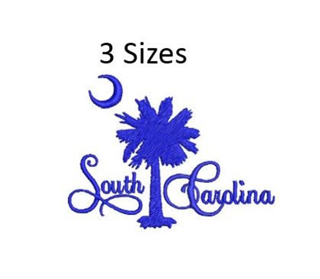 South Carolina State Embroidery Design Palmetto SC Machine Embroidery ...