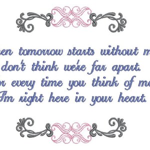 Memorial Memory Pillow Poem Embroidery Design Heirloom Machine ...