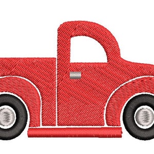 Vintage Red Truck Embroidery Design Machine Embroidery Pattern 4 Sizes ...