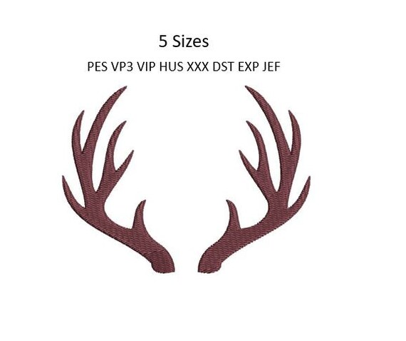 Deer Horns Antlers Embroidery Design Machine Embroidery - Etsy