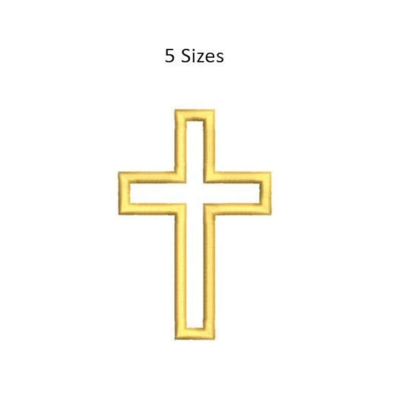 Mini Christian Cross Embroidery Design Crucifix Outline Face | Etsy