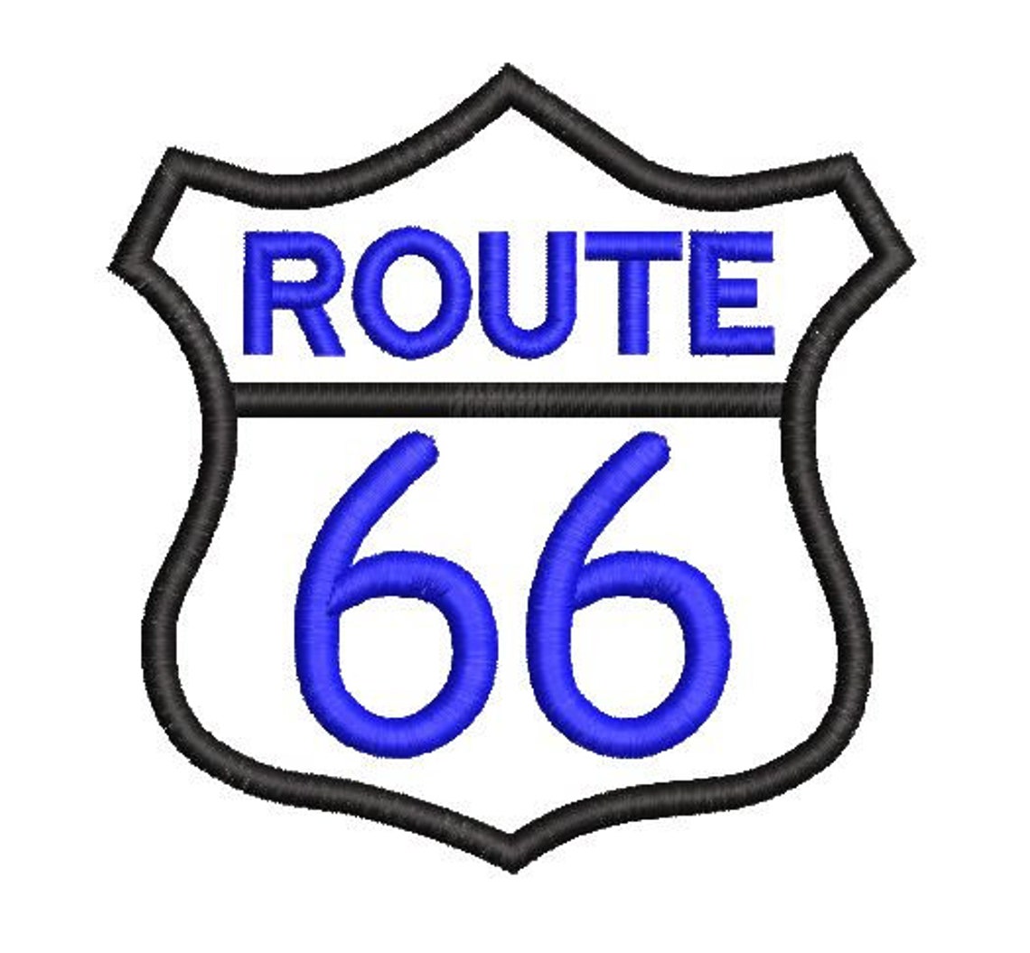 Route 66 Outline Embroidery Design Hat Towel Face Mask Machine | Etsy