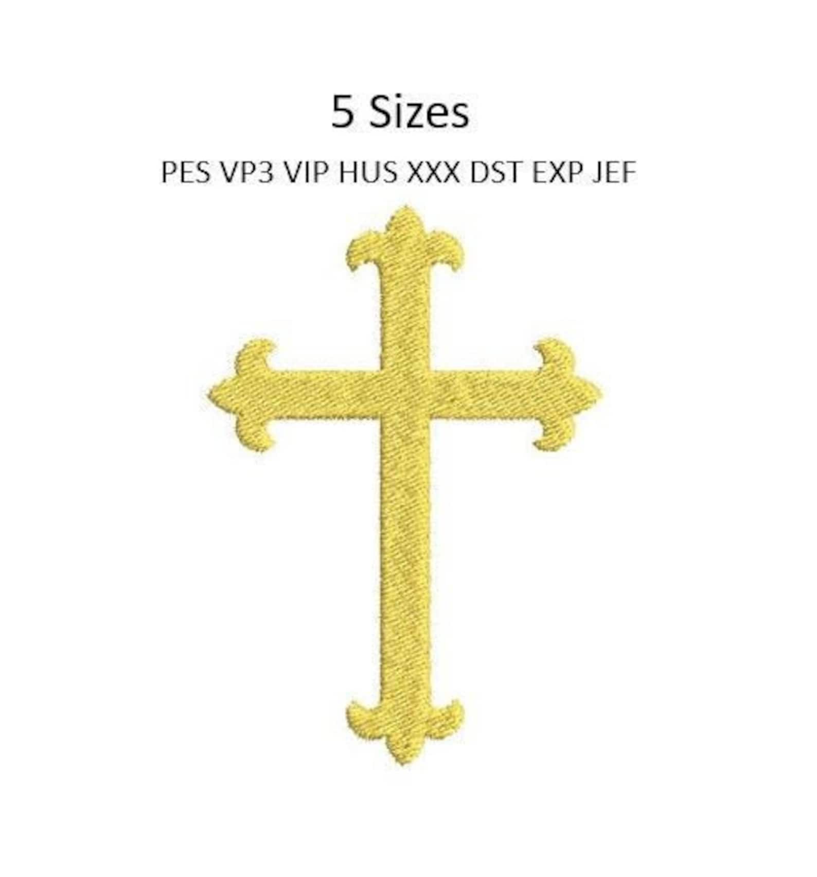 Christian Cross Embroidery Design Mini Crucifix Religious Machine ...